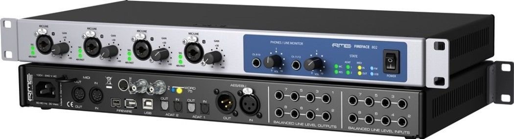 RME Fireface 802 Hybrid USB/FireWire Audio Interface with 12 x 12 Anal
