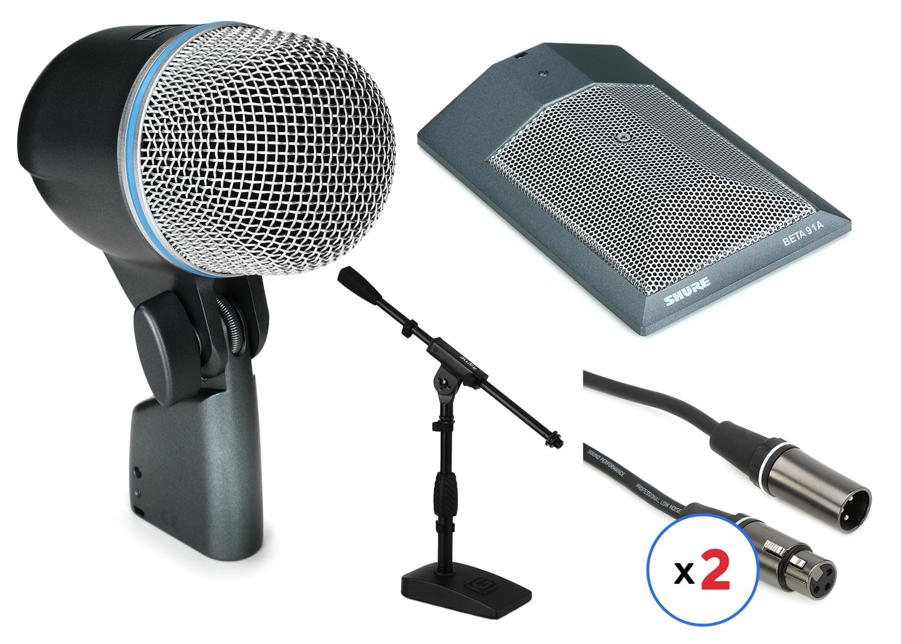 Shure Beta 91A and Beta 52A Kick Drum Mic Bundle