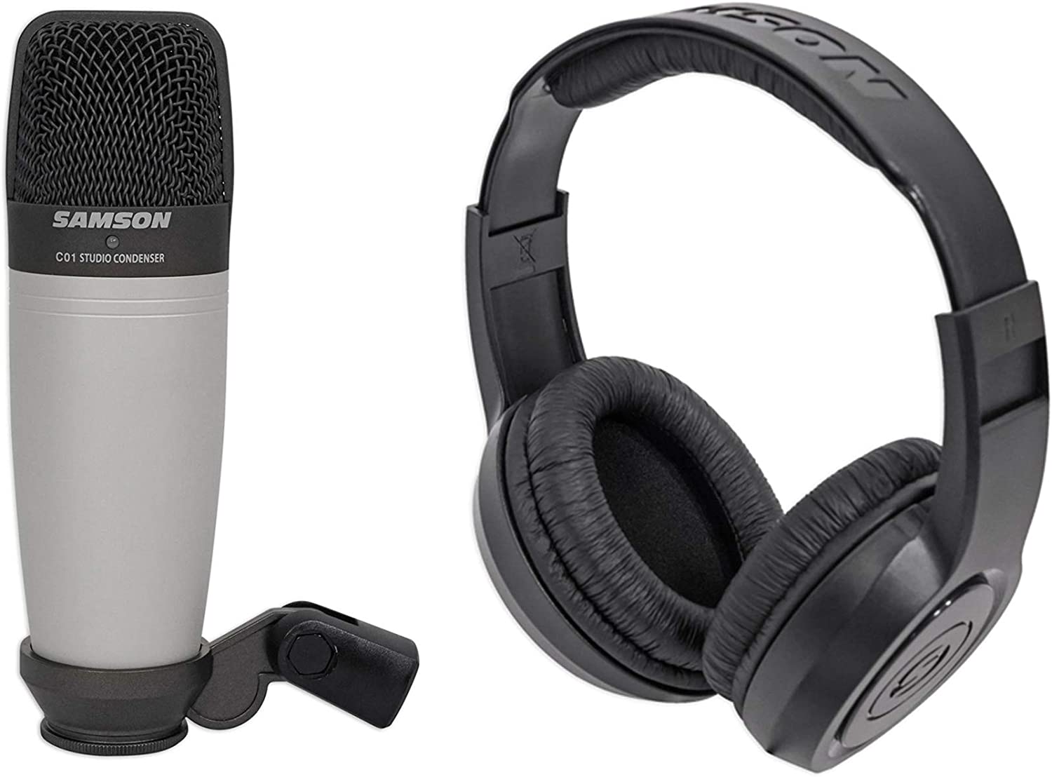 Samson C01 Studio Condenser Recording Microphone Mic+Monitoring Headph