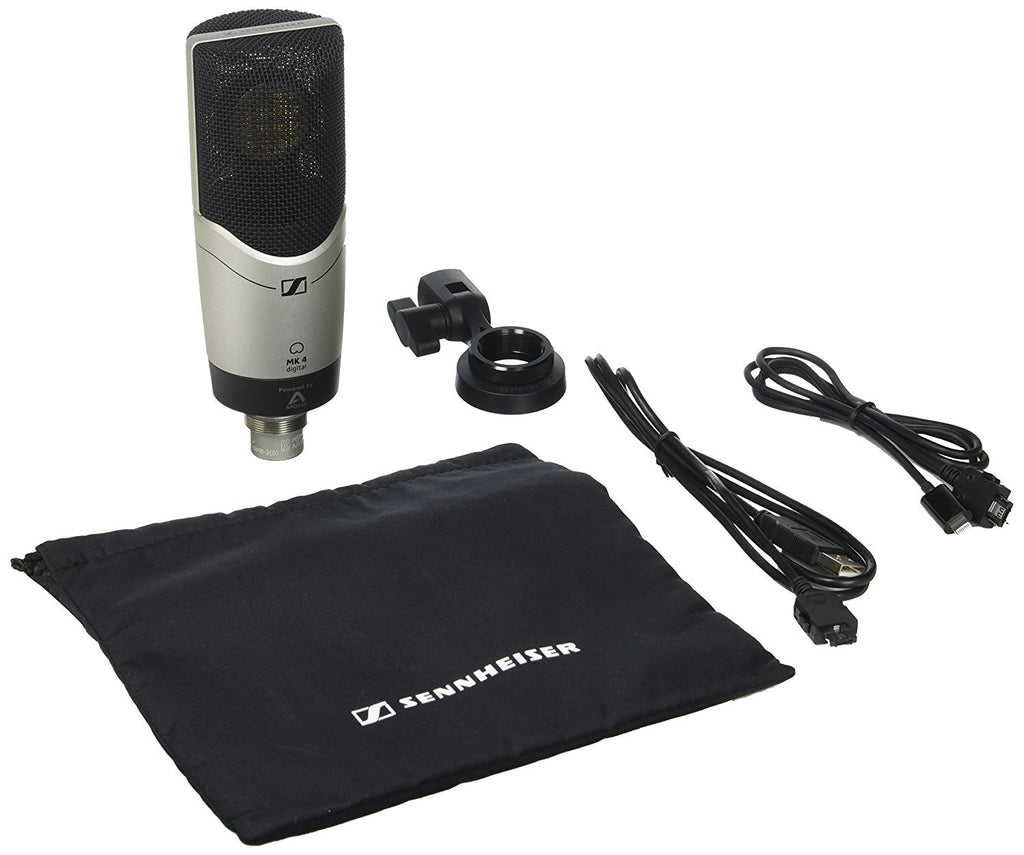 Sennheiser MK4 Digital Cardioid Condenser Microphone with MKS4 Shock M ...
