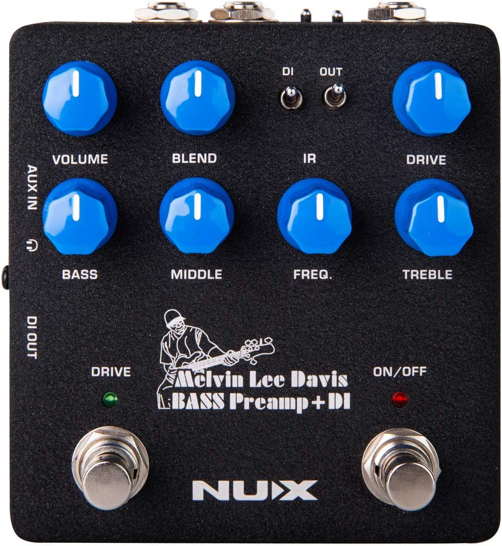 NUX Melvin Lee Davis NBP-5 Dual Switch Bass Pedal Bass Preamp,DI box